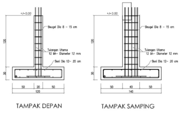 √ Detail Pondasi Strauss Pile dan Cara Menghitungnya